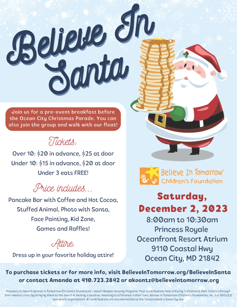 Believe In Santa | Believe In Tomorrow Children's Foundation